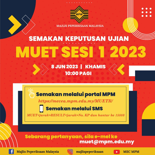 Semakan Keputusan MUET Sesi 1 2024 Online (Mac) - Info UPU