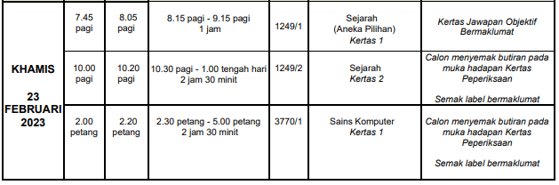Jadual SPM 2022 Tarikh Peperiksaan Sijil Pelajaran Malaysia - Info UPU