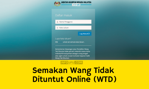 eGUMIS Semakan WTD Wang Tak Dituntut Secara Online - Info UPU