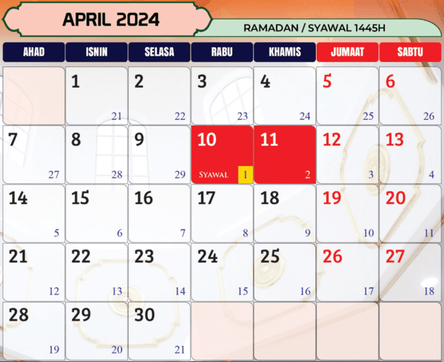 Kalendar Islam 2024 / 1445H-1446H & Tarikh Puasa Sunat - Info UPU