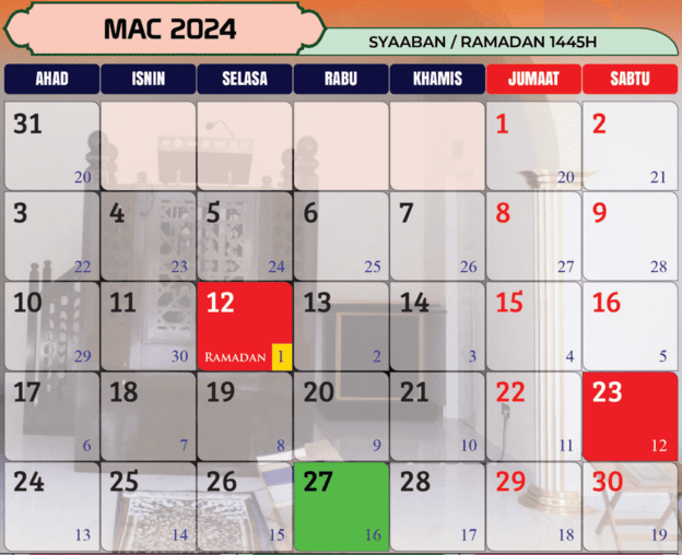 Kalendar Islam 2024 / 1445H-1446H & Tarikh Puasa Sunat - Info UPU