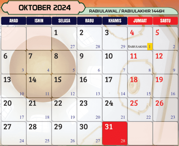 Kalendar Islam 2024 / 1445H-1446H & Tarikh Puasa Sunat - Info UPU