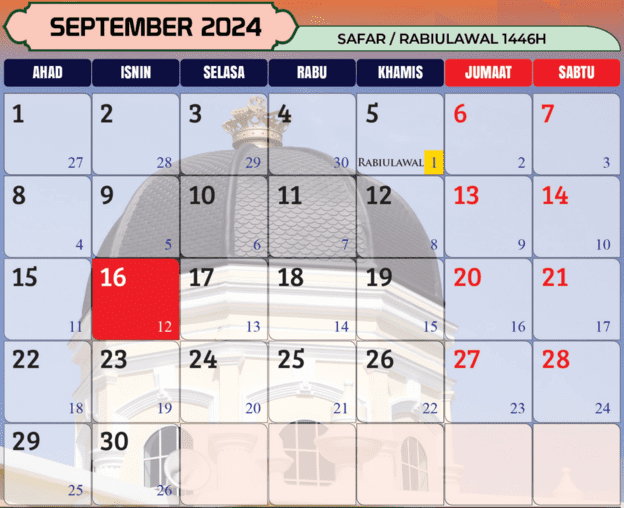 Kalendar Islam 2024 / 1445H-1446H & Tarikh Puasa Sunat - Info UPU